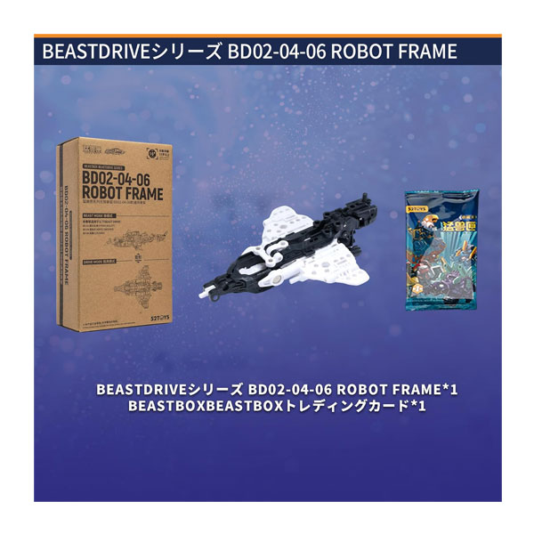 発売予定日2026年9月予定メーカー52TOYS登場作品---商品詳細52TOYSの「BEASTDRIVE」シリーズより、「BD02-04-06ロボットフレーム」が登場！本品は変形フレームのみの商品です。外装アーマーは付属しておりません。製...
