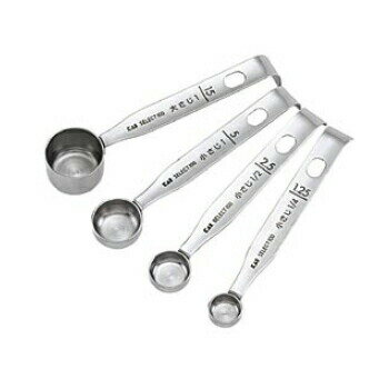 計量スプーン（4本組） DH－3006 18－8●4本組●容量:15cc、5cc、2.5cc、1.25cc●全長:142●重量:89g●材質:ステンレス●置いたまま少量でも正確に量れます。お菓子作りにも最適。