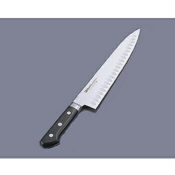 牛刀サーモン 24cm モリブデン鋼 ミソノ(No.563)●刃渡寸法:24cm●庖丁は両刃、右仕様となります。●※刀身の表にも裏にもシャープな凹加工。●ミソノモリブデン鋼シリーズ●切れ味が冴え、しかもサビにくい。ミソノ,モリブデン鋼庖丁は...