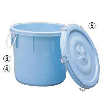 樽 75L リス●容量:75L(リットル)●外寸:φ557×H470●内寸:φ493×H452●材質:ポリエチレン●※密閉性の高いクリップ式です。●この商品は商品画像の(4)です。