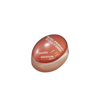 エッグタイマー●60×H31●材質:ポリエステル樹脂●耐熱温度:120℃●※色の変化で卵のゆで具合が一目でわかります。温泉卵や硬ゆで卵などお好みのゆで卵がつくれます。