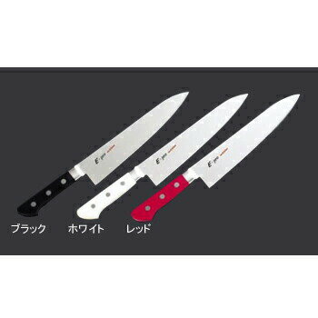 E-PRO モリブデン牛刀 27cm ホワイト EBM●刃渡寸法:27cm●カラー:ホワイト●庖丁は両刃、右仕様となります。●プロ仕様口金付●HACCP対応7色カラー●さびに強く耐久性に優れたモリブデン鋼●耐熱120℃の特殊樹脂ハンドル…食...