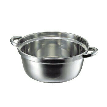 料理鍋 48cm 18-8 クローバー●48cm●容量:23L(リットル)●深さ:208●板厚:1.0