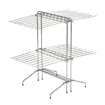 糸ラーグ掛け FU363 コンドル●外寸:455×715×H680●材質:スチールクロームメッキ●糸ラーグなら32枚、タオルなら18枚干せます。片面だけの使用もできます。