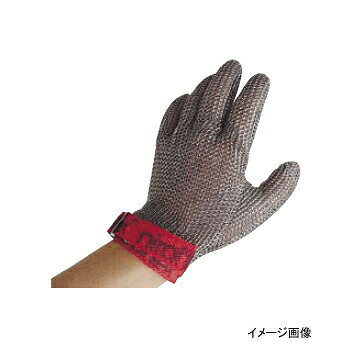 メッシュ手袋 L ステンレス ニロフレックス●L●1枚●ナイロン繊維ベルト付き。●外国サイズの為各サイズは1サイズ大きめになっております。●リバーシブルタイプ:裏がえす事で左右兼用出来ます。