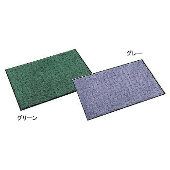レインマット 900×1500 グレー エコ●カラー:グレー●900×1500mm●厚さ:10.1mm(パイル8.5,ベース1.6)●材質:表面/ポリエステル(再生PET)、裏面/軟質塩化ビニール●防災適合品●吸水性に優れた除塵マットです。