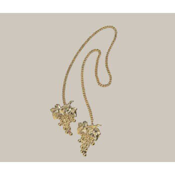 ●ぶどう●チェーン長さ430●本体/錫製,チェーン/真鍮製