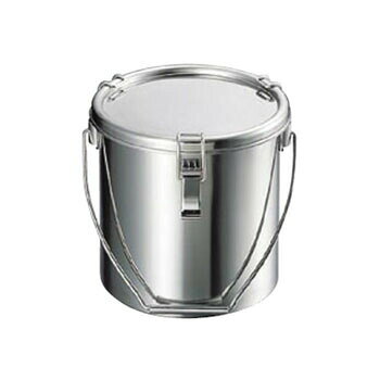 密閉容器 吊手付 CTB 18cm 18-8●18cm●容量:4L(リットル)●H180●締付金具数:3●板厚:0.7