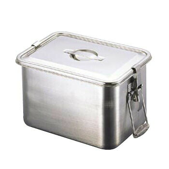 角ストックポット 手付 34cm パッキンフック付 18-8●34cm●容量:17.5L(リットル)●内寸:340×240×H210●手付