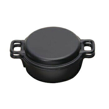 コットパン（共蓋付）G－75 鉄製 五進●本体内寸:110×H38、670g、300cc●蓋内寸:103×H14、480g●全体外寸:160×φ120×H60●内外とも、熱に強いシリコンフッ素焼付け塗装です。●本体と蓋別々にもご使用いただけ...