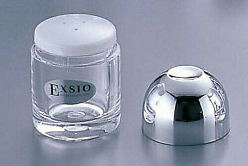 メーカー品番EX-4直径×高さ（mm）48×78EXSIO エクシオシリーズ（耐熱:70℃）材質:本体/メタクリル樹脂、フタ/ABS樹脂（メッキ） 中ブタ/EVA樹脂