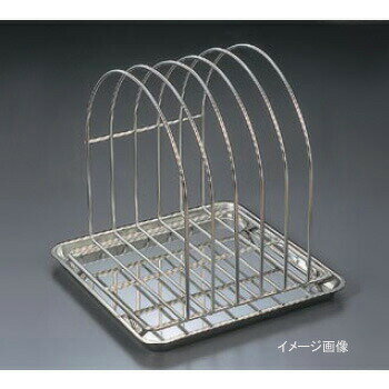 まな板立 ワイヤータイプ(トレイ無) 18-8 EBM●外寸:290×280×H328●※厚さ30mmまでのまな板が5枚立てられます。
