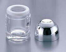 メーカー品番EX-5直径×高さ（mm）48×78EXSIO エクシオシリーズ（耐熱:70℃）材質:本体/メタクリル樹脂、フタ/ABS樹脂（メッキ） 中ブタ/EVA樹脂