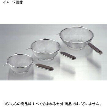 ストレーナー木柄 シングルアミ 足付 16cm L－0031●16cm●φ160×H70●柄の長さ:140●便利な足付●※使用金網:φ0.4×14メッシュ