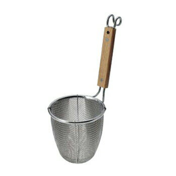 パワーてぼ ケヤキ柄 丸底（引掛け付）SI●140×150×220●※8メッシュ●首部の線材が極太で丈夫●首部の線材が極太で丈夫