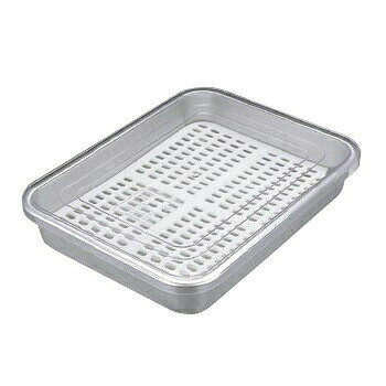 冷凍ケース CP-280 目皿付 アルマイト●278×212×H53●※スチロール樹脂蓋付です●アルミの熱伝導の良さを冷蔵,冷凍に使わない手はない!●アルミの熱伝導の良さを冷蔵,冷凍に使わない手はない!