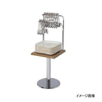 シンプルセルフスタンド P-67-S●外寸:400×400×H1050●※写真のトング,トレーは別売です。