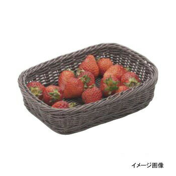 樹脂バスケット 角長 20号 91－006C こげ茶●カラー:こげ茶●200×150×H50●材質:ポリプロピレン●耐熱温度:120℃●食器洗浄機にもお使いいただけます。●樹脂を丁寧に藤製品のように編んでおり、天然素材に限りなく近く優しい雰...