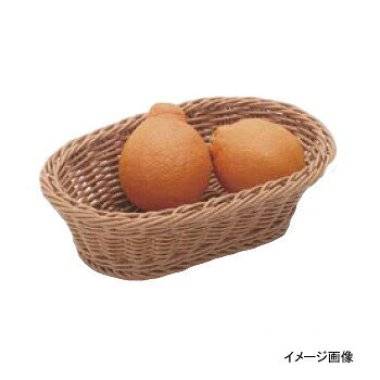 樹脂バスケット 小判 24号 91－009B 茶●カラー:茶●240×160×H70●材質:ポリプロピレン●耐熱温度:120℃●食器洗浄機にもお使いいただけます。●樹脂を丁寧に藤製品のように編んでおり、天然素材に限りなく近く優しい雰囲気をつ...