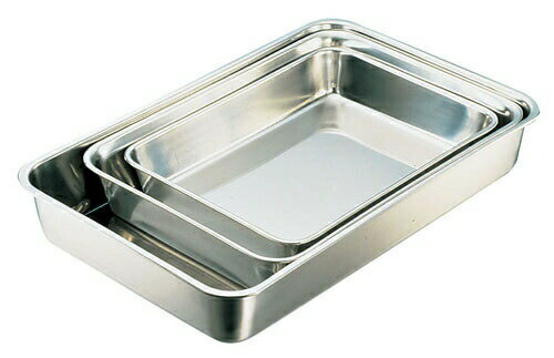 サイズ表示 18枚取間口×奥行×高さ（mm）265×205× 45板厚（mm）0.5質量（kg）0.305※バットアミは下記商品よりお選びください。 エコクリーンIKD18-8 角バット網並目〈AEK33〉 エコクリーンIKD18-8 角バ...