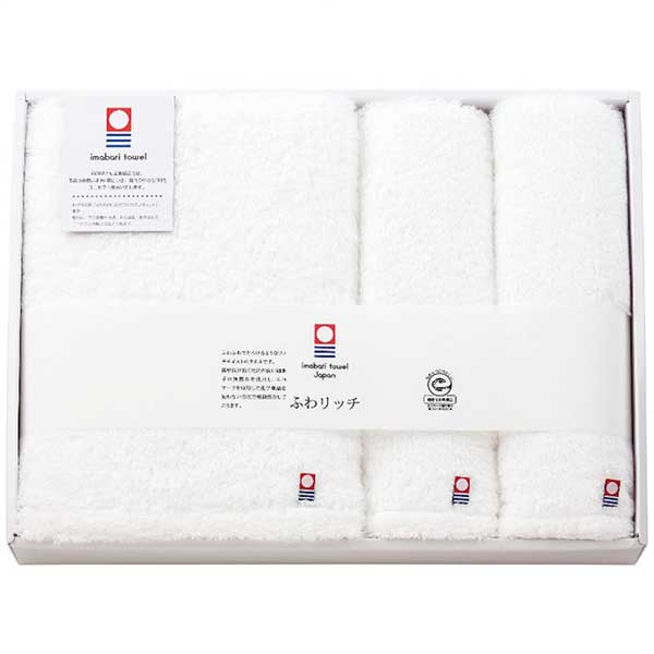 ●ふわふわでとろけるようなリッチテイストのタオル。●現品サイズ・内容：60×120cmバスタオル1枚・34×80cmフェイスタオル2枚・綿100％・［日本製］●箱サイズ：40×30×6cm●重さ：450g●製造生産地：日本製●メーカー型番：...