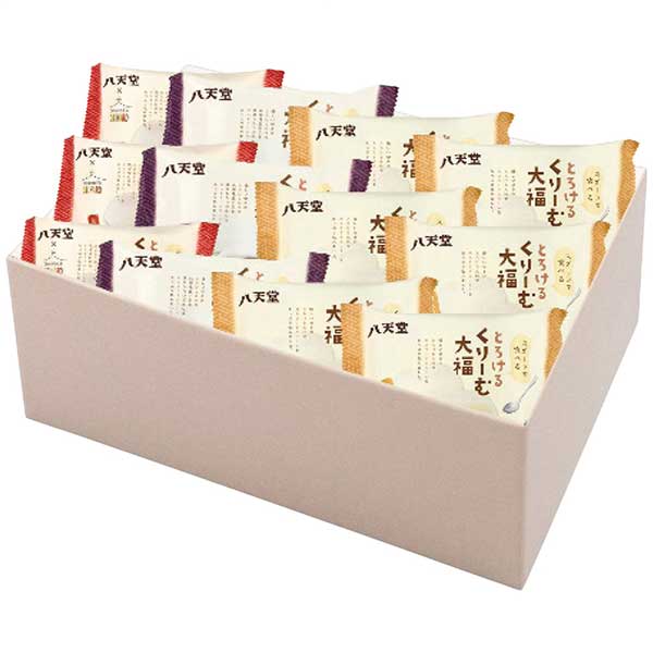 ※こちらの商品は ご注文後のキャンセル・返品・交換をお受けできない商品となっております。内容をご確認のうえ、ご注文ください。●くちどけにこだわった「とろけるくりーむ大福」。手で持って食べることができないほどのとろける生地で、八天堂のクリーム...