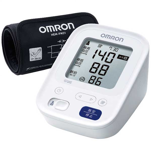 ●簡単に正しく測定できる安心の「フィットカフ」で、うっかり左右にずれて巻いてしまっても、正確に測定することができます。●血圧確認機能:測定した血圧値が135/85mmHg以上の場合点灯します。●カフぴったり巻きチェック:カフが正しく巻けてい...
