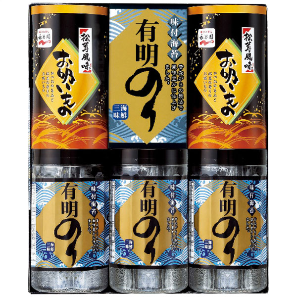 ※こちらの商品は ご注文後のキャンセル・返品・交換をお受けできない商品となっております。内容をご確認のうえ、ご注文ください。●松茸の香りが楽しめる永谷園のお吸い物と有明海の恵みを受けて育った風味豊かな海苔の詰合せです。●箱サイズ：23×28...