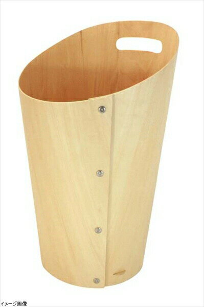 φ230×H390●シナベニアを曲げて作ったダストボックス●片手で持ち運びやすいデザインです。