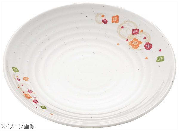 ●メインの盛付料理や、大皿料理に。●食器洗浄機使用可●電子レンジ使用不可外寸(mm)外径：225φ 高さ：28 重量235g