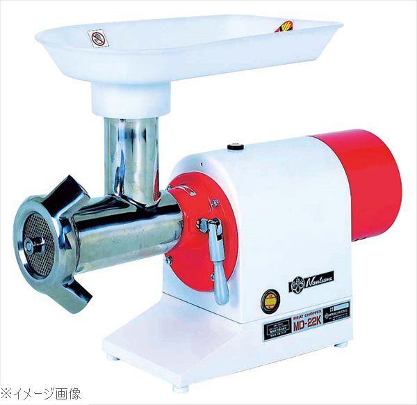 ●ステンレスヘッドの高性能ロール,ナイフで、原料の加熱がなく鮮度も落ちません。しかも、運転音は静かです。外寸(mm)245×575×H440 プレート：φ83 内寸(mm)投入口：φ60 重量32kg