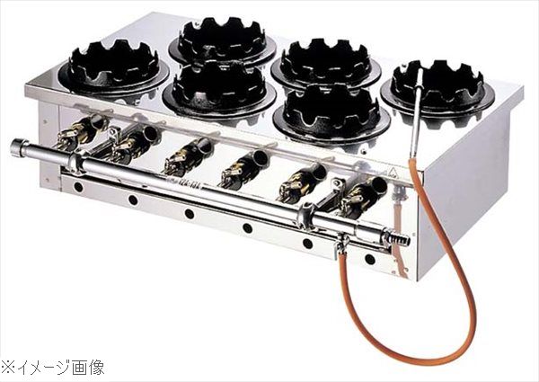 ●ハイスピード。効率バツグンの優れた特長。●本物の味をそこなわずにおいしく炊ける。●ガス接続口:φ13外寸(mm)675×370×H170