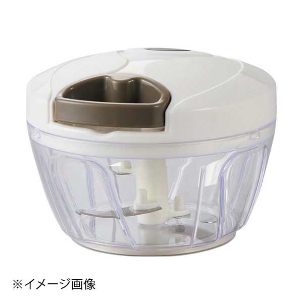 ●材質：PS樹脂、ポリプロピレン、ABS樹脂、ステンレス刃●耐熱温度：80℃●付属品：L／回転ヘラ、内フタ●いろいろな料理にご使用いただけます。●ザックリ粗目～みじん切りまで●容器に食材を入れて、ハンドルを引っぱるだけ。引っぱる回数によって...