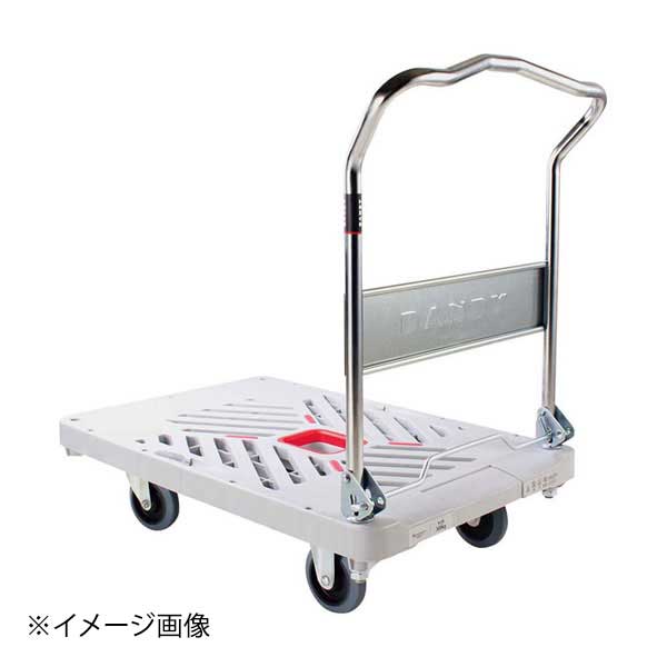 ●キャスターはボルトレスで軽量・交換が容易●最大積載荷量：300kg●キャスター：φ125●外寸(mm)：740×465×H915●重量：14.5kg●材質：プラスチック樹脂、ハンドル：スチール、キャスター：グレーゴム車輪ノンマーキング・サ...