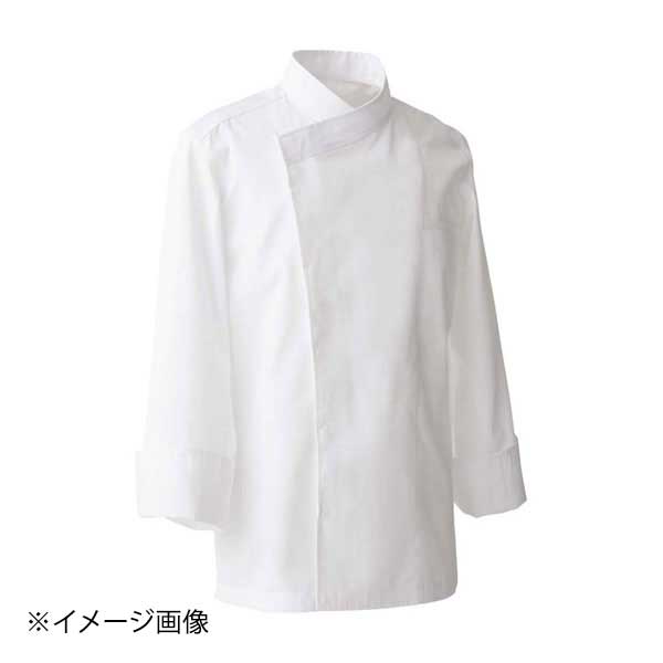 ●涼しい生地のモダンコックコートです。●外寸(mm)：肩巾460、胸囲1135、着丈740●内寸(mm)：袖丈490●カラー：ホワイト●材質：ポリエステル70％、綿30％●メーカー型番：AA215-0●涼しい生地のモダンコックコートです。●...