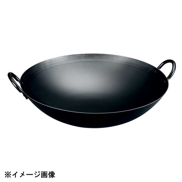 プロ仕様の本格中華鍋。ハードな使用にも耐えられる高耐久性。神田鉄鍋シリーズ●サイズ　内径×深さ t=板厚：φ420×115mm t=1.2mm●材質：鉄黒皮　表面加工：クリアラッカー塗装●生産地：燕三条