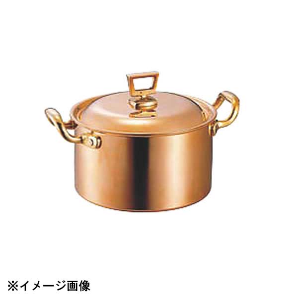 銅は熱伝導率が高く、熱がまんべんなく伝わるので鍋の底にあたる部分と表面に近い部分との間に対流がおき、他の鍋に比べて少ない火力でも調理でき、しかも焦げにくくなるのです●サイズ　深さ：104mm●材質：銅●生産地：燕三条