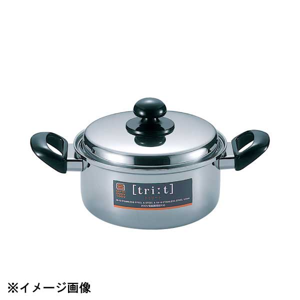 トゥリート三層鋼。使い勝手の良いデザイン。●サイズ　深さ：110mm●材質：三層鋼：ステンレス＋鉄＋ステンレス取手：フェノール樹脂●生産地：燕三条