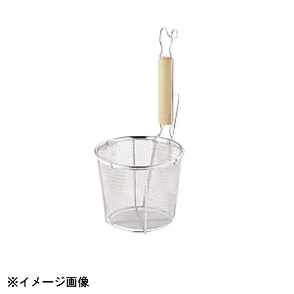 燕三条製丈夫な18-8ステンレス製。●サイズ　外径×深さ：φ150×120mm●材質：網:18-8ステンレス　柄:天然木●生産地：燕三条