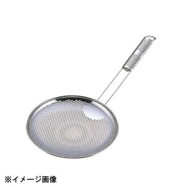 衛生的そば揚げ●サイズ　外径×柄長：φ180×280mm●材質：網:18-8ステンレス　柄:18-8ステンレス●生産地：燕三条