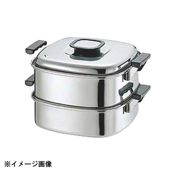 18-0ステンレス製蒸し器です。ガスはもちろん、IH電磁調理器にも使えます。●サイズ　内寸縦×内寸横　深さ 深さ　1段当たり容量：270×270mm中子100mm 水槽75mm約1升●材質：18-0ステンレス●生産地：燕三条