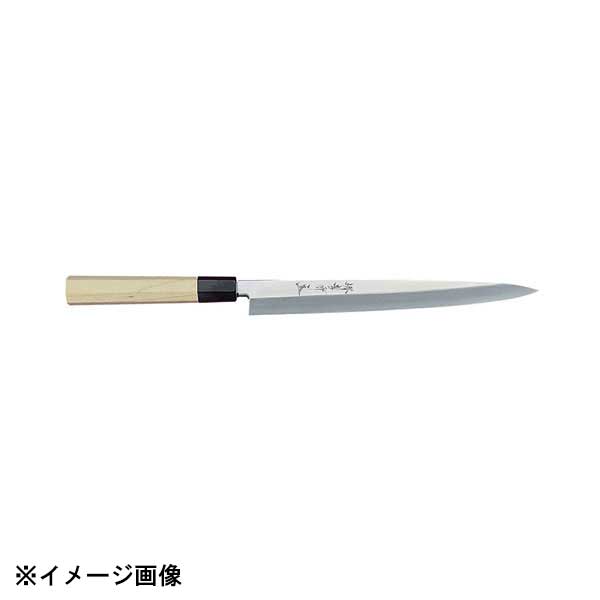 耐蝕性・耐摩耗性に優れた銀三鋼を素材にした和包丁です。●サイズ　刃渡：240mm●材質：銀三鋼・水牛八角柄●生産地：日本