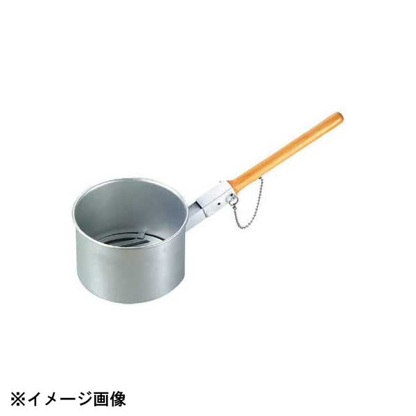 ●鋼板耐熱塗装仕上げ●木柄は、差込式でさらに安全ピン付。●木柄が取り外しできて、火起し中に木柄が焦げたりしません。●サイズ　外径×柄長：φ185×300mm●材質：鉄鋼板●生産地：日本