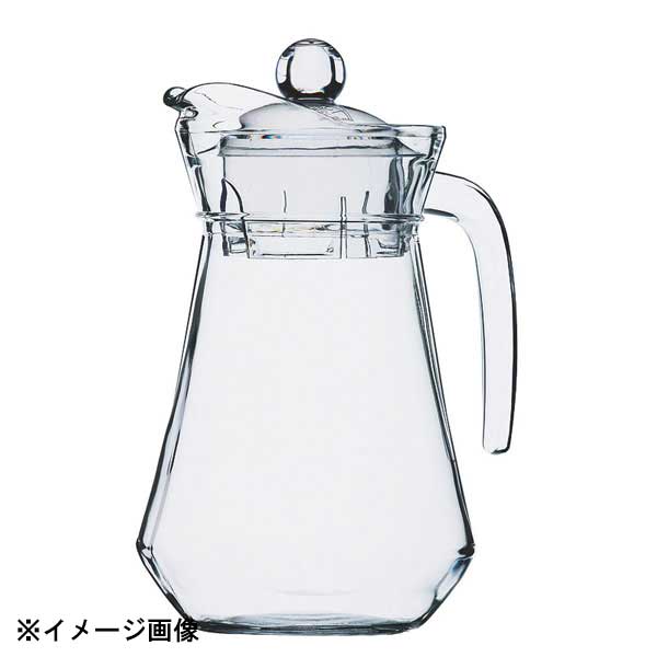 シンプルなデザインのガラス製ウォーターピッチャー●サイズ　口径×高さ×最大径：φ107×H200×150mm●材質：ガラス●生産地：フランス