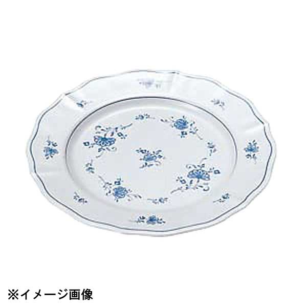 ブルー色の親しみやすい花のデザイン●サイズ　外寸×高さ：φ230×H17mm●材質：メラミン樹脂●生産地：燕三条