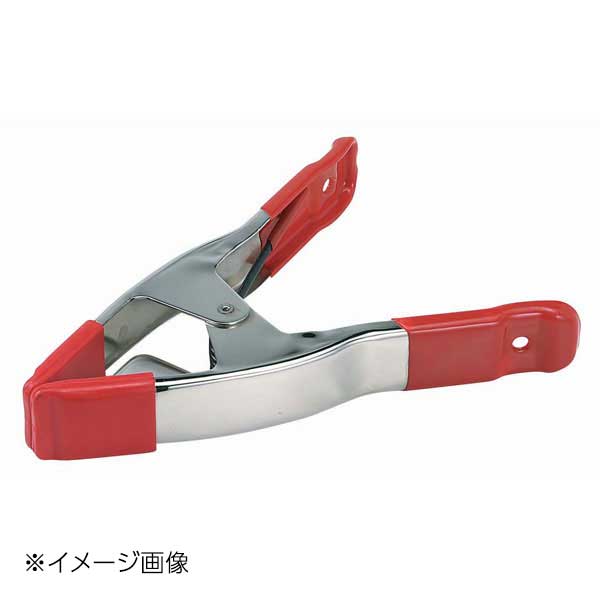 【特徴】●ワンタッチではさめるスプリング式クランプです。●品物を傷めない先端樹脂コーティングです。【用途】●切断、接着、釘打ちの際の材料の固定に【仕様】●全長(mm)：225●最大口開(mm)：90●口の深さ(mm)：85【サイズ】幅165...