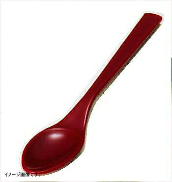 材質:ABS製(耐熱60℃)形状名_サイズ_色(塗)_全長(mm):デザートスプーン_小_朱塗_110