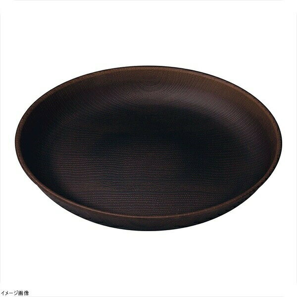 WoodシリーズABS樹脂の軽くて割れない特性を活かしつつ、ナチュラルで暖かみのある木目模様が魅力の商品です。材質:耐熱ABS樹脂耐熱温度:94℃カラーダークブラウン 直径×高さ(mm)φ240×H35