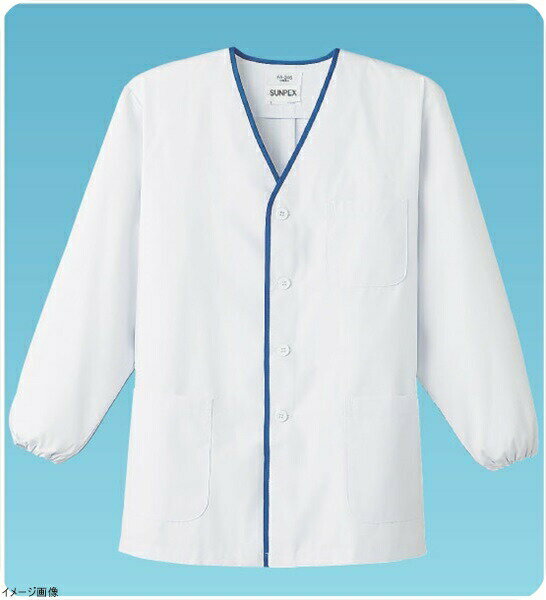 ポリエステル65%+綿35% 33単糸ポプリン※胸ポケットあり※抗菌メーカー品番FA-346 サイズS 着丈(cm)72 肩巾(cm)44 胸囲(cm)106 袖丈(cm)54