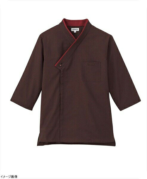ポリエステル80%+綿20%/絣メーカー品番JT-1258 サイズ L 着丈(cm)74 肩巾(cm)50 胸囲(cm)118 袖丈(cm)46